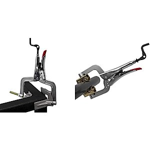 JointMaster, 90 Degree, Angle Clamping Tool, Throat Depth: 3", Max Capacity: 1-1/4", OAL: 8-1/2", Single Hand T-Joint Clamp Tool & STRONG - PG114V Strong hand Tools PG114V Pipe Pliers