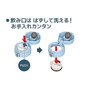 Thermos JOH-500 LB Vacuum Insulated Portable Mug, 16.9 fl oz (500 ml), Light Blue