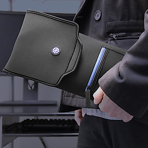 ENHANCE Keyboard Sleeve Travel Case for Tenkeyless Compact Tournament Gaming Keyboards (up to 15 Inches) with Rugged Neoprene Construction, Zipper Mouse Storage, and Cable Storage Pouch - Black