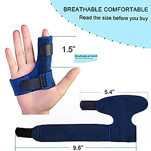 Sumifun Finger Brace, Trigger Finger Splint for Index Middle Ring Pinky Finger Arthritis Pain, Tendon Injury, Broken Mallet Finger Stabilizer Supports for Dislocated Knuckle Immobilizer Wrap for
