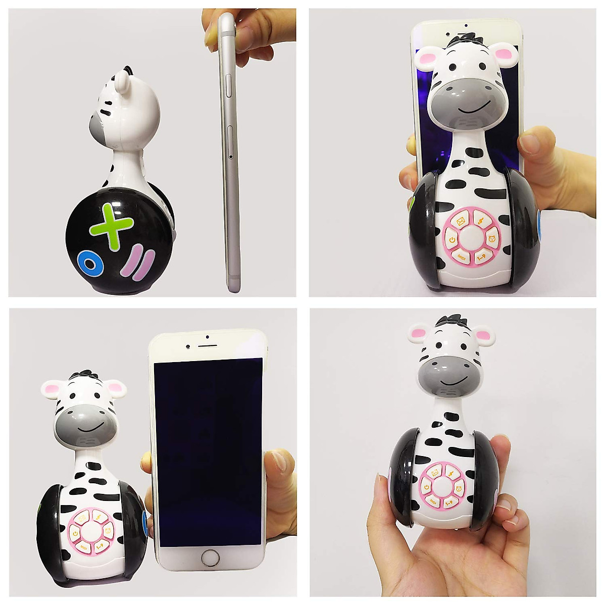 Early Education Music Toy,Baby Toy Toddler Toys,Music Story Book Toy,Roly-Poly Rattles Toys with Lights, Sounds and Music Cute Rattles Ring Bell Toys for 6 + Months Story Machine Infants Baby Tumbler