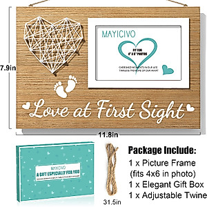 New Mom Gifts Baby Ultrasound Picture Frame Sonogram Keepsake Frame, Mothers Day Pregnancy Gifts for First Time Mom Dad, Pregnancy Announcements Gender Reveal Baby Shower Gifts Nursery Decor-4x6 Photo