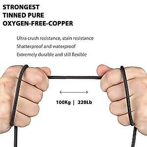 DUKABEL 3.5mm Female to Female Adapter Cable 4-Pole TRRS Female Coupler AUX Extension Cable [OFC Lossless Audio & Crystal-Nylon Braided] Aux Connector Stereo Jack Cable - TopSeries (6 inch / 15cm)