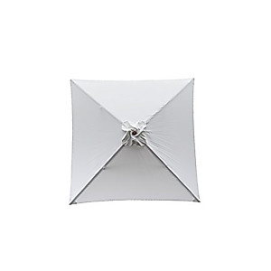 Heininger 1235 DestinationGear 6.5' Square Natural Classic Wood Patio Umbrella