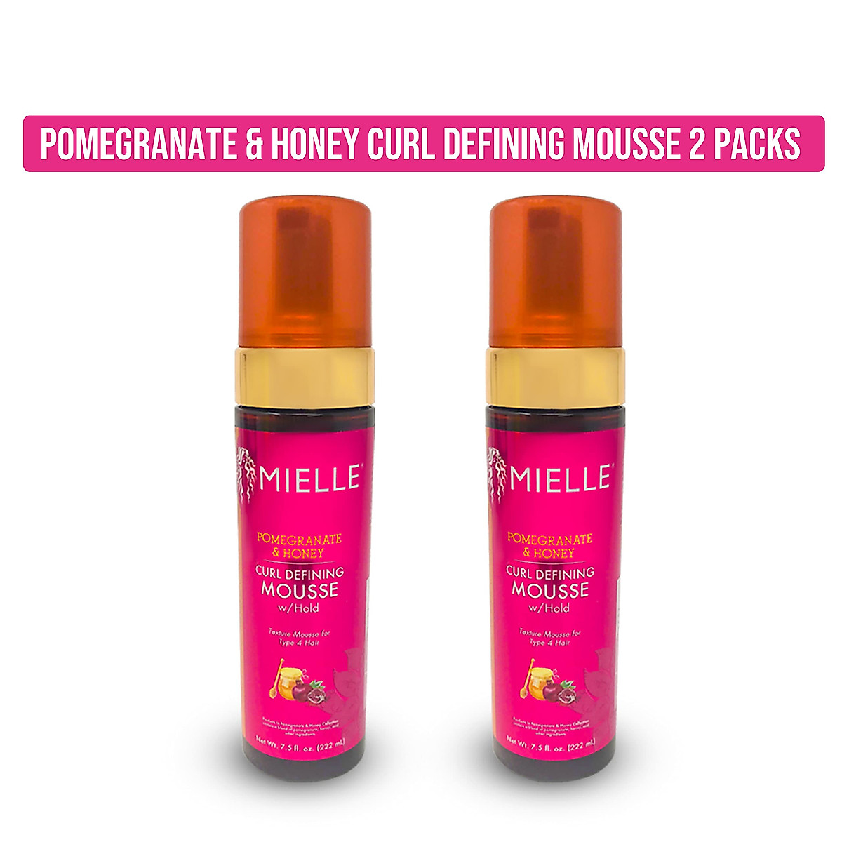 Mielle’s Pomegranate and Honey Curl Defining Mousse 2 Packs