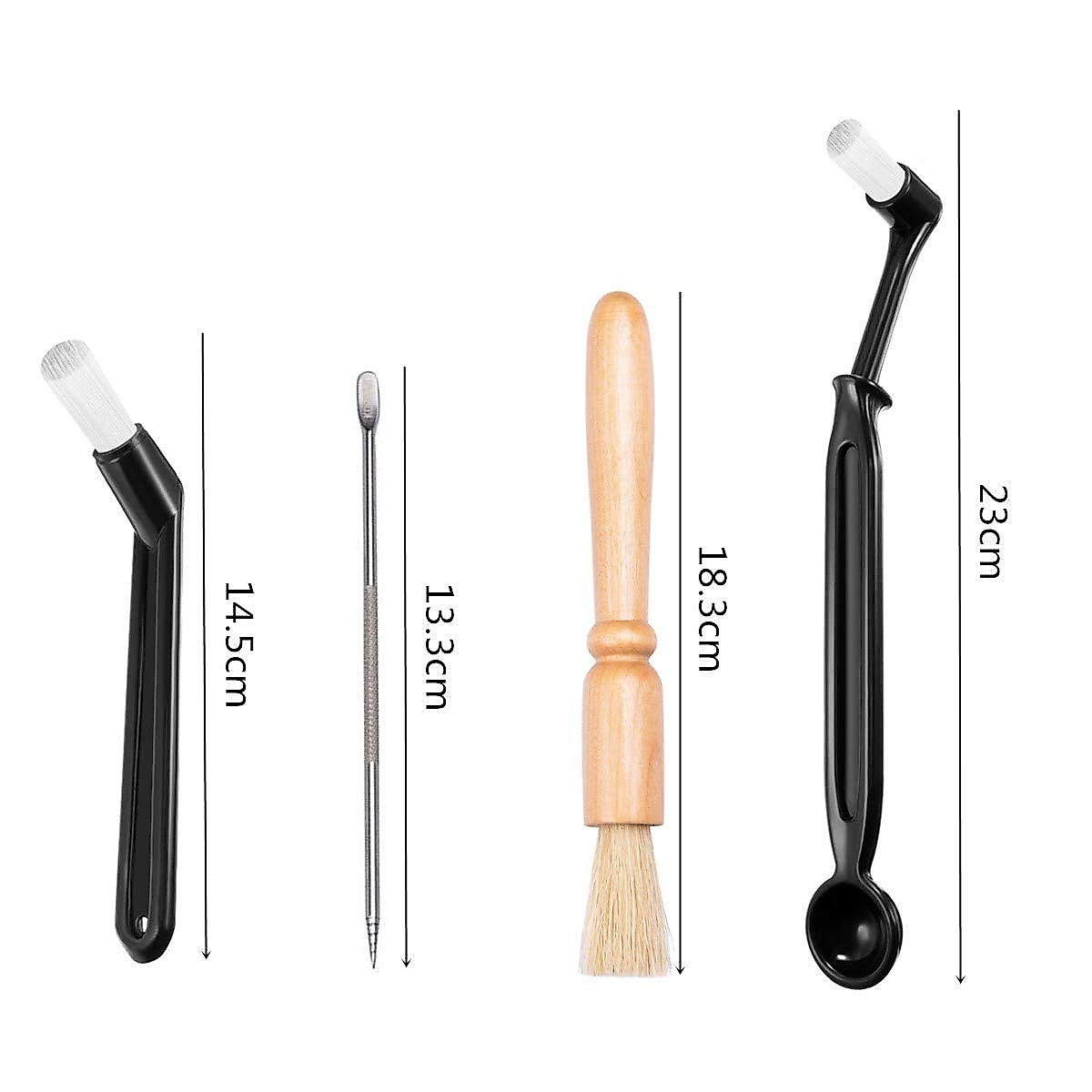 4 Pieces Coffee Machine Cleaning Set Include Wooden Coffee Grinder Brush Coffee Machine Group Head Cleaning Brush