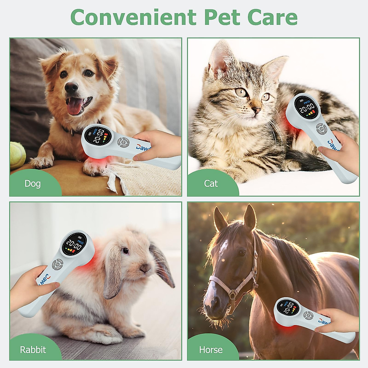 Dawfek Laser Therapy for Dogs, 4x980nm+4x810nm+16x660nm, Cold Laser Therapy Device for Horses, Veterinary Laser Therapy Machine, Pet Cold Laser Therapy Device, Laser Treatment for Animals at Home
