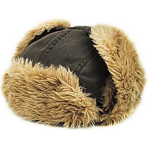 KBW-618 DBR Canvas Solid Aviator Trapper hat Trooper Ear Flaps Ushanka Eskimo Russian Warm Winter Cold…