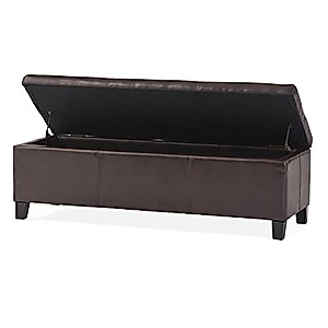 Christopher Knight Home Glouster PU Storage Ottoman, Brown