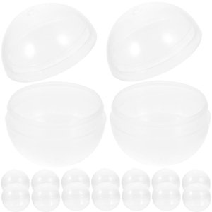 HOMSFOU 50pcs Shell Balls for Capsules Body Wash Refill Ocean Empty Gumball Containers Mini Decor Mm Translucent Plastic
