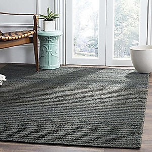 SAFAVIEH Cape Cod Collection Accent Rug - 4' x 6', Dark Green, Handmade Braided Hemp, Ideal for High Traffic Areas in Entryway, Living Room, Bedroom (CAP504A)