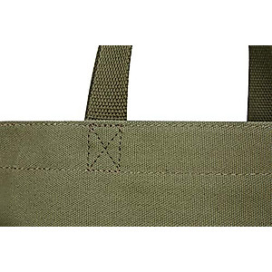 Iswee Canvas Tote Bag with Pockets Shoulder Bag Casual Top Handle Handbag Large Crossbody Bags for Women (Dark Green)