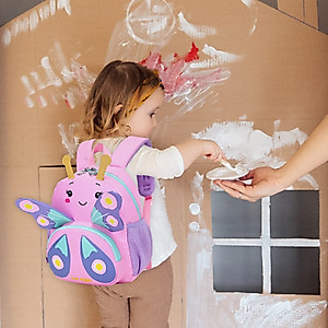 Toddler Backpack for Girls Kids Backpack Cute 3D Cartoon School Bag for Baby Girl Boy 1-5 Years（Butterfly)