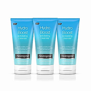 Neutrogena Hydro Boost Gentle Exfoliating Daily Facial Cleanser with Hyaluronic Acid, Face Wash Clinically Proven to Increase Skin's Hydration Level, Oil-Free & Non-Comedogenic, 5 oz