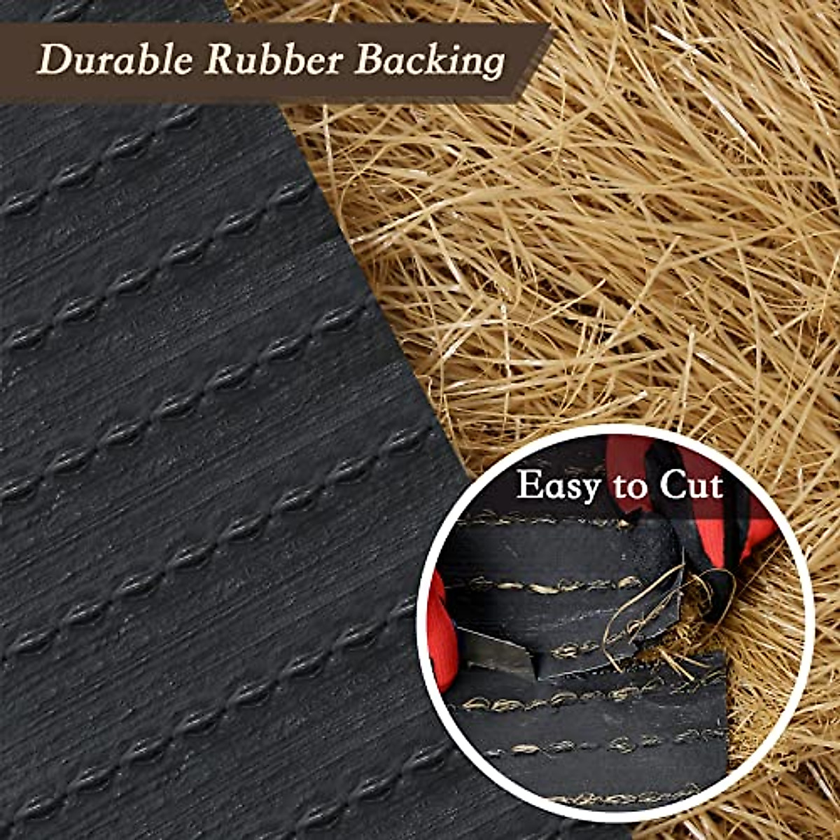 XLX TURF Synthetic Thatch Grass Roof, Mexican Tiki Bar Grass Artificial Straw Roll Garden Decor Fence Patio, Commercial Art DIY Crafts, Palapa Thatch Roofing, 15.74" x 4'