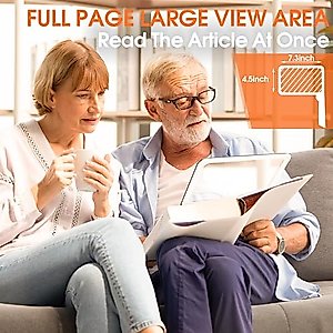 Large Magnifying Glass with Light, Full Page 5X Magnifier 48LED Cold & Warm Light with 3 Modes, Folding Handheld Illuminated Lighted Magnifier for Seniors Low Vision Reading Inspection (Full Page)