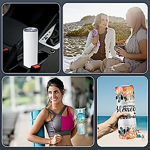 GRAUERHUND 12 Pack 20 oz Sublimation Tumblers Set Skinny Straight Double Walled Stainless Steel Blank Tumbler Bulk with Lid, Straw, DIY Stickers, Shrink Wrap, Rubber Base, Tape for Sublimate