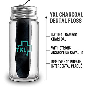 Y-Kelin Travel Toothbrush & Dental Floss Kit - 4 Pcs Bamboo Charcoal Soft Bristles Toothbrush Toothbrush with Toothbrush Case Holder & Natural Charcoal Dental Floss for Sensitive Adult Teeth