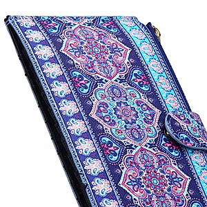 Badiya Womens Wallet RFID Blocking Bifold Multi Card Holder Wallets Large Capacity Cellphone Purse with Zipper Pocket Gift