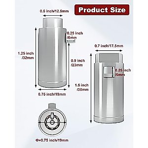 Naissian Universal Vending Machine Lock with Keys Aliked,Tubular Cylinder Lock Compatible for Pepsi,Coke Machine, Snack Machine Coffee Maker, 32MM，Pack of 1, 6 Keys Aliked