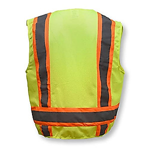 Radians SV6G5X Two Tone Surveyor Class 2 Safety Vest, 5X-Large, Green