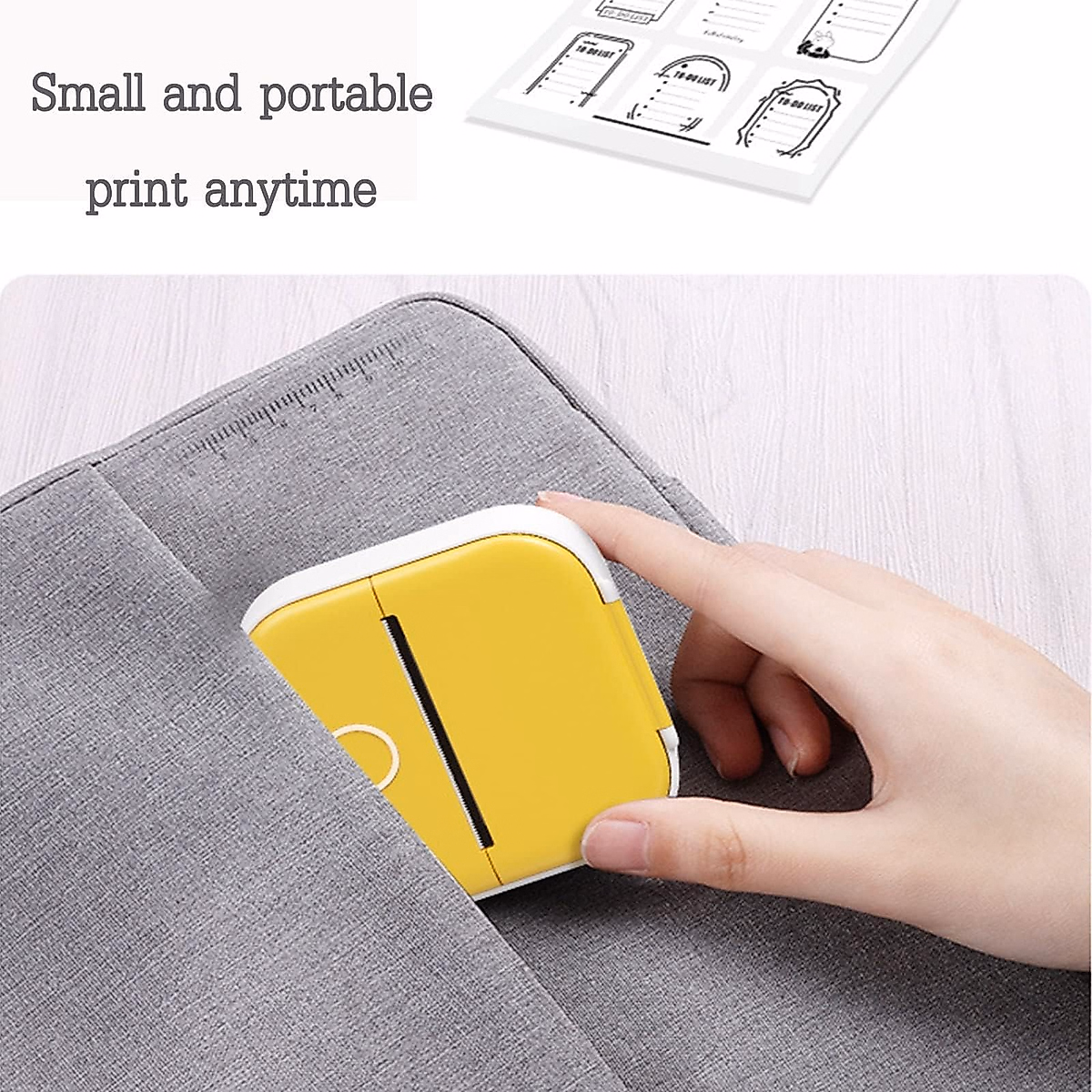 Printago - Mini Pocket Printer, Print Pod, Wireless Inkless Mini Printer, 2023 New Portable Instantly Sticker Printer, Mini Photo Printer With Paper, Inkless Printer, DIY Scrapbook (1*Sticker paper)