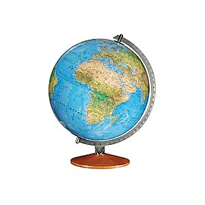 Replogle Odessa - Blue Ocean 2-way Map, Illuminated World Globe, Raised Relief, Up-to-Date Cartography, Made in USA(12"/30cm diameter)