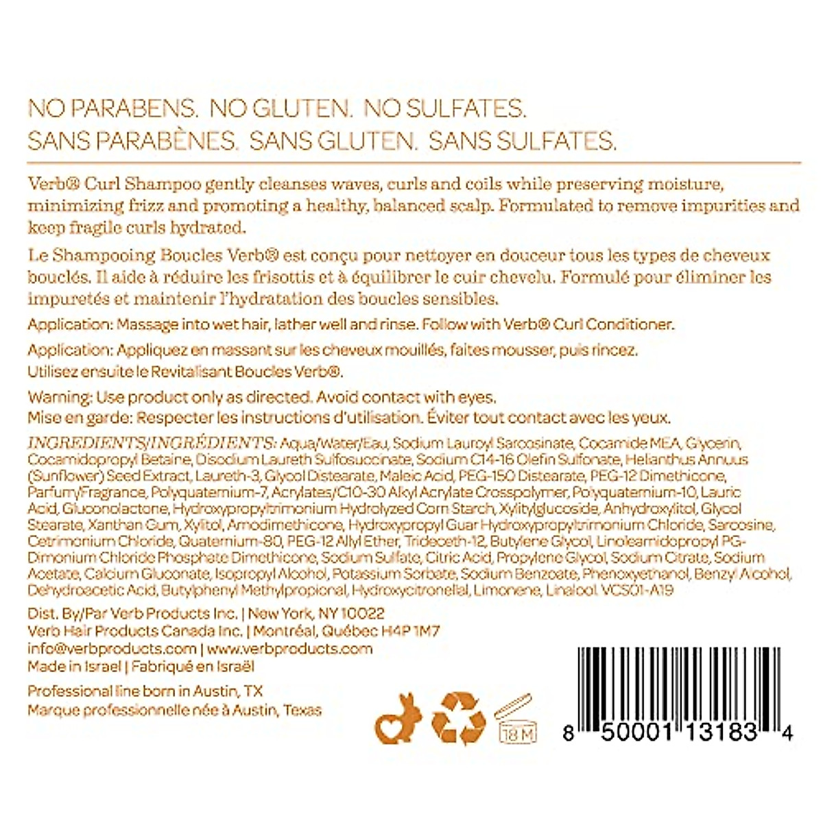 VERB Curl Shampoo, 12 fl oz