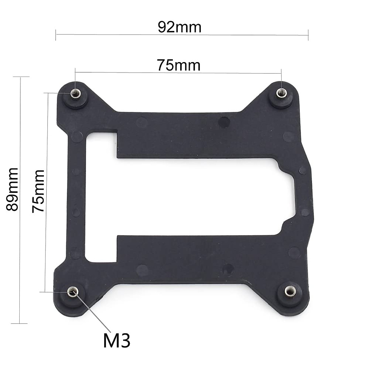 GENNEL Plastic CPU Backplate, Heatsink Holder Radiator Base Insulation Bracket for Intel LGA 1150 1151 1155 1156
