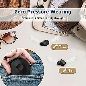 Lasuney T20 True Wireless Earbuds, IPX7 Waterproof Bluetooth Earbuds, 35H Cyclic Playtime Headphones with Charging Case and mic for iPhone Android, in-Ear Stereo Earphones Headset for Sport