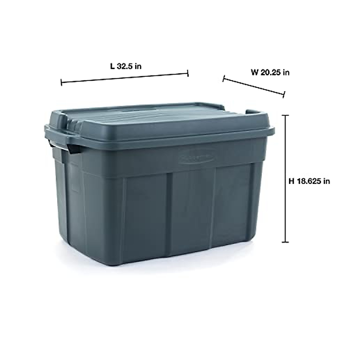 Rubbermaid ECOSense High-Top Storage Containers with Lids, 37 Gal (Pack of 3), Durable and Reusable Stackable Storage Bins for Garage or Home Organization, Made From Recycled Materials, Hunter Green