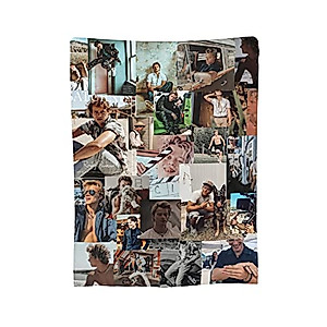 Rudy Pankow As Jj Throw Blanket Soft and Comfortable Warm Beach Blanket Picnic Blanket Fleece Blankets for Sofa Offiece Bed Car Camp Couch for Adults Kids 50"X40"