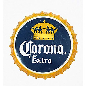 2BUT Corona Extra Decorative Bottle Caps Metal Tin Signs Cafe Beer Bar Decoration Plat 13.8"Inches Wall Art Plaque Vintage Home Decor