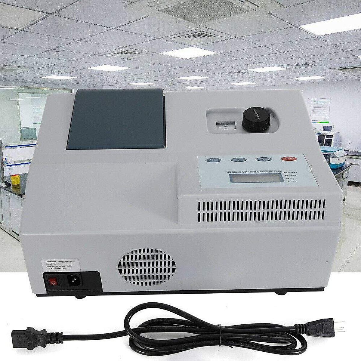 Spectrophotometer 4 LDC 721 Digital Lab Visible Wavelength Range 350-1020nm Wave Tungsten Lamp Equipment 110V Photometer USA Stock