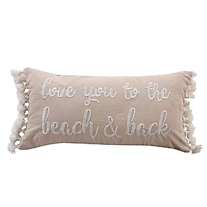 Levtex Home Palmira Decorative Pillow (12x24in.) - Beach and Back - Beige & White