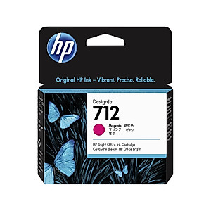 HP 712 Magenta 29-ml Genuine Ink Cartridge (3ED68A) for DesignJet T650, T630, T230, T210 & Studio Plotter Printers