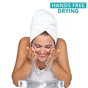 BONDI HOME SPA Microfiber Hair Towel - Extra Large Wet Hair Towel Wrap (42 x 22) - Anti-Frizz, Fast Hair Drying Towel - Perfect for Long, Thick or Curly Hair (Rectangle)