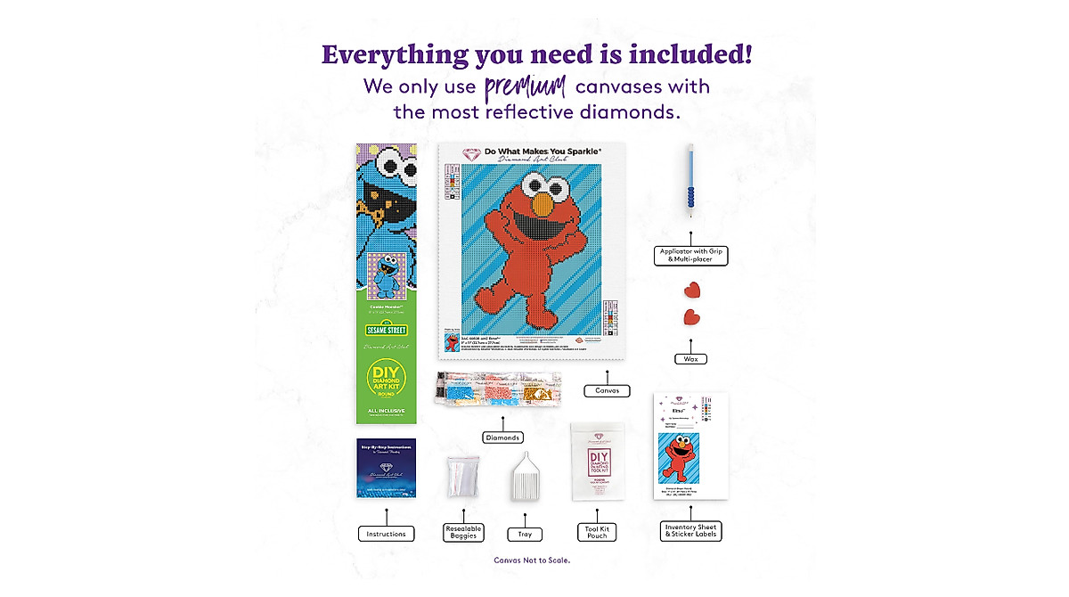 Diamond Art Club Sesame Street ELMO Canvas Diamond Painting Kit