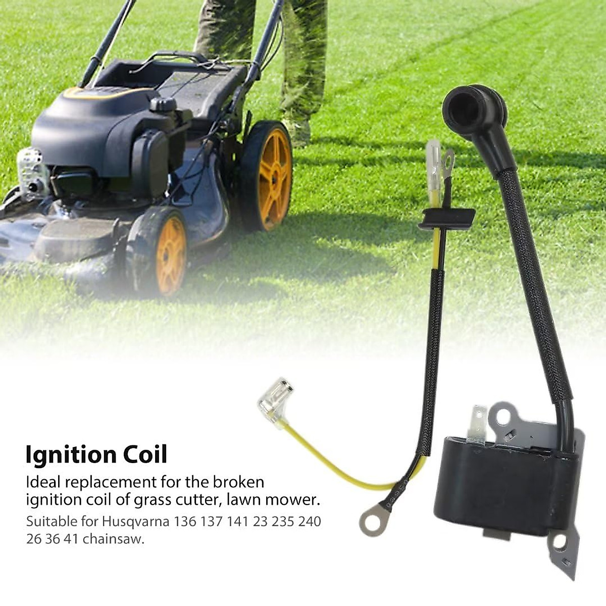 Premium Ignition Coil for Husqvarna 530039143,545199901 (235,240,26,36,41,136 Chainsaw)