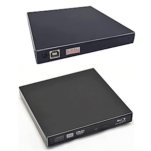 VSVABEFV External USB Blu Ray Drive, Ultra-Slim BD/CD/DVD-ROM CD/DVD-RW Blu Ray Burner Player Rewriter for Laptop/MacBook/Desktop, Portable Blu-Ray Drive Compatible with Windows XP/7/8/10/X MacOS