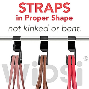 Wiosi Premium Black Purse Hanger Closet Set of 3 - Durable Acrylic Organizers and Storage Bag Hanger for Luxury Closet - Purse Hanger Holder for Handbags, Premium Backpack Purse Hooks