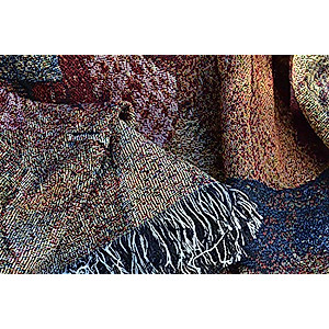 Tache Meanwhile in The West Cute Western Cowboy Teddy Bear Woven Tapestry Throw Blanket, 50" x 60"