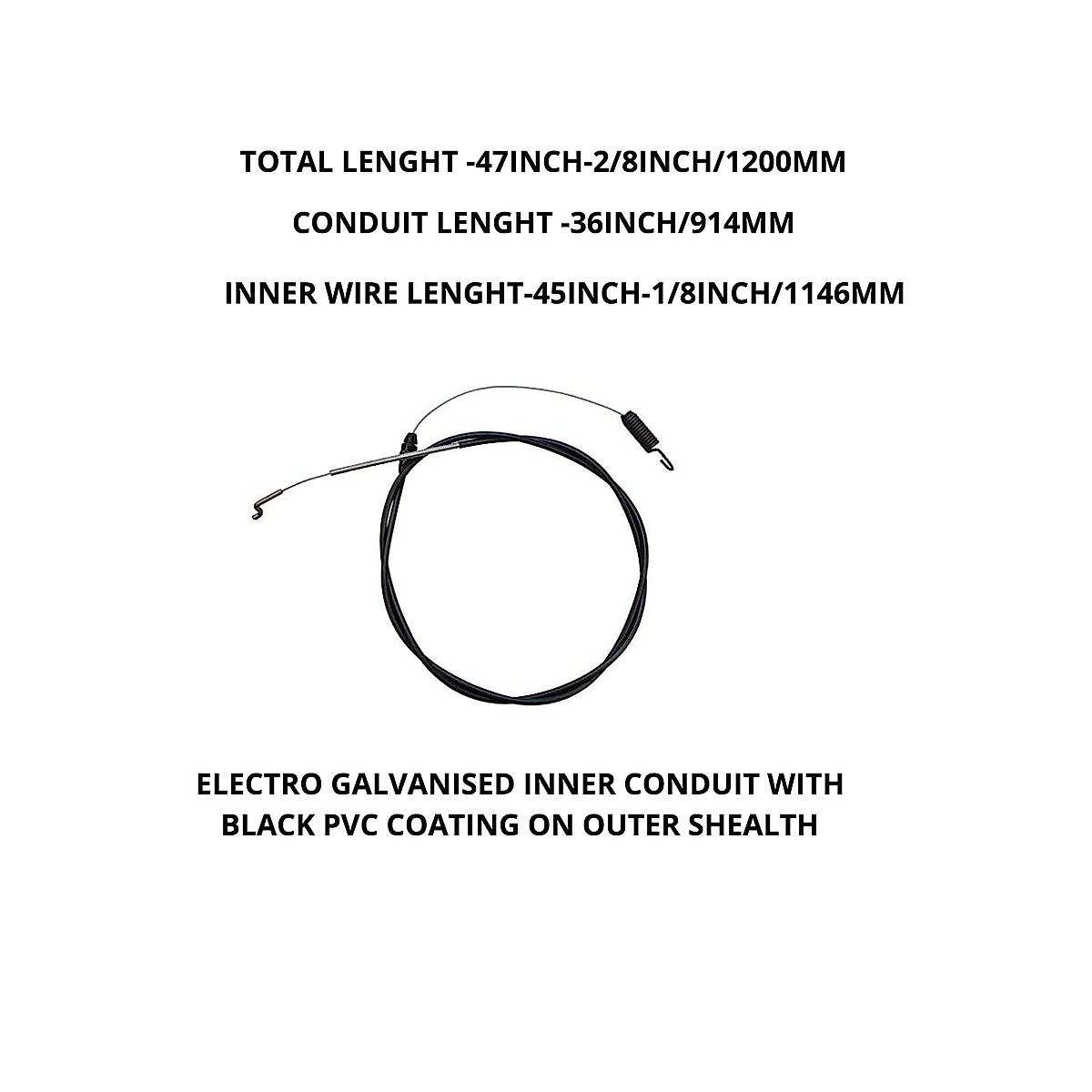 VIRTIONZ Replacement Toro self propelled Cable | for Toro 22" Propelled Lawn Mower 105-1844 and More | Recycler Lawn Mower Cable