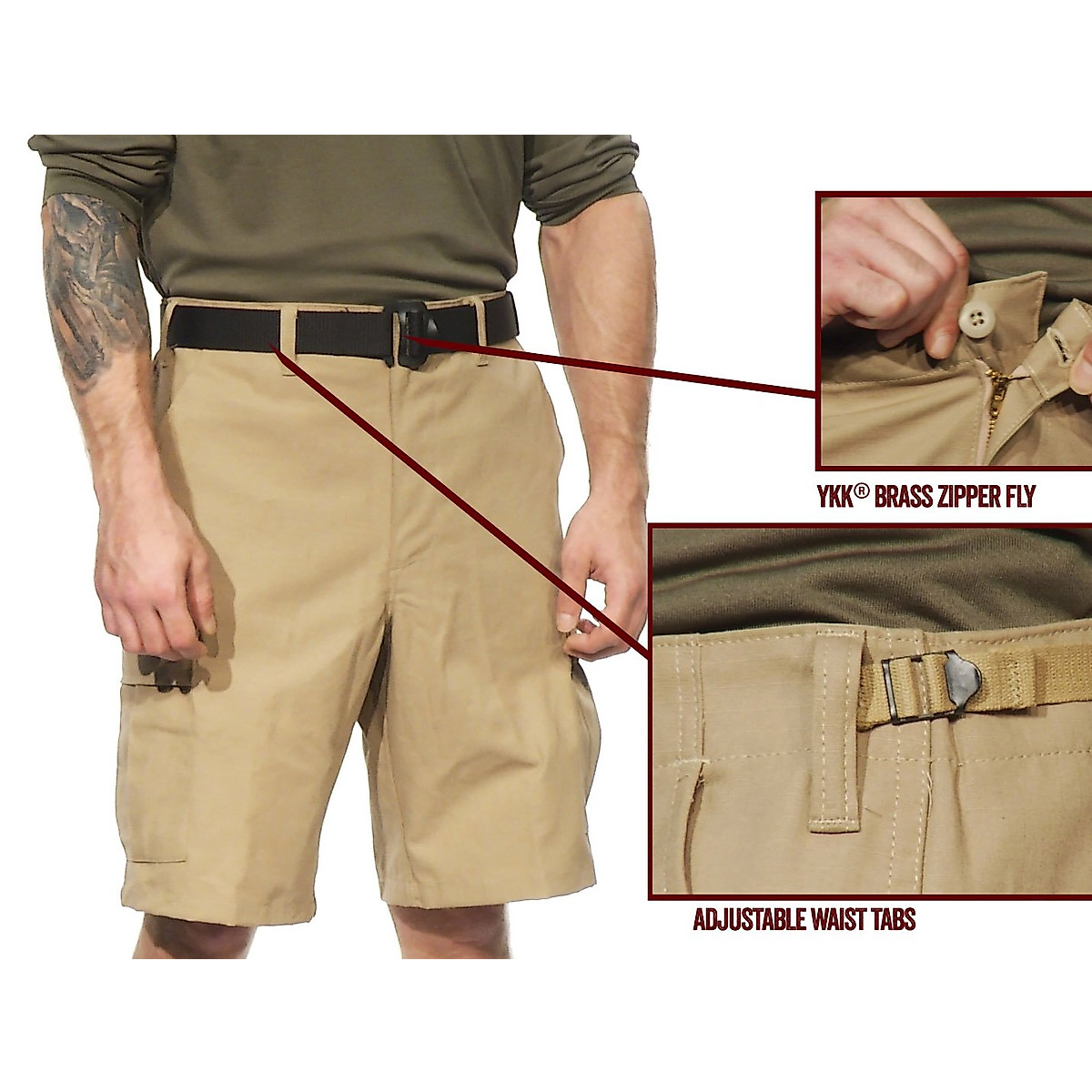 TRU-SPEC Men's BDU Short, Woodland, Medium Regular