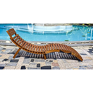 Merry Garden Curved Folding Chaise Lounger