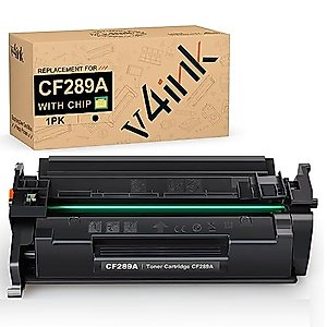 v4ink 89A Toner Cartridge (with Chip) Compatible Replacement for HP 89A CF289A Black Toner for HP Enterprise M507n M507dn M507x M507dng MFP M528dn M528f M528c M528z Printer Ink, 1 Pack