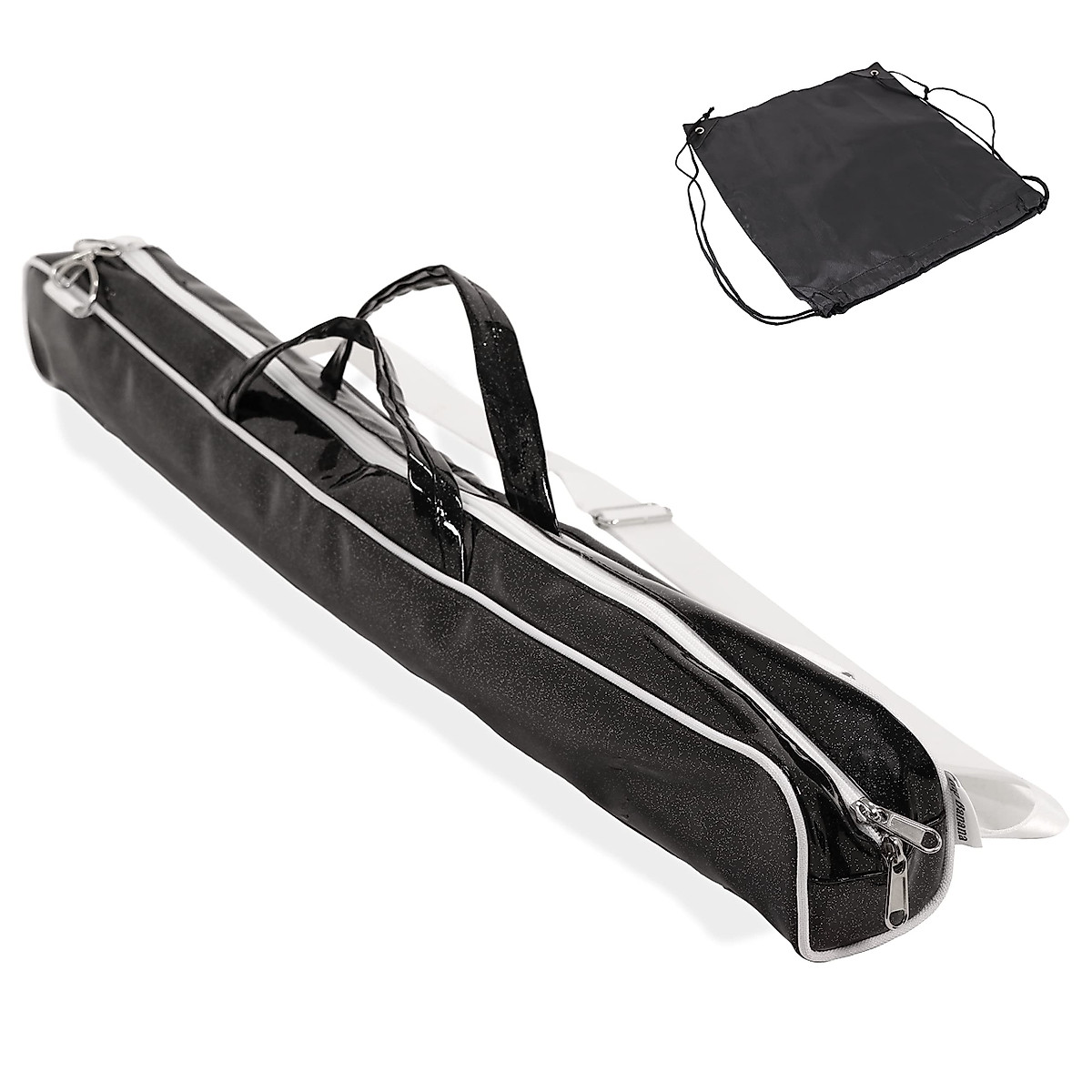 HIP BANANA Twirling Baton Case - Holds 28 Inch Batons - Carry Accessory for Marching Band, Gymnastics, Twirling, Majorette - Waterproof - Complete with Drawstring Gym Bag