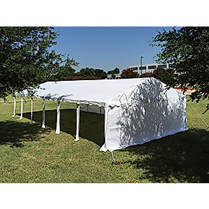 40'x20' PE Party Tent White - Heavy Duty Wedding Canopy Carport Shelter - with Storage Bags - by DELTA Canopies