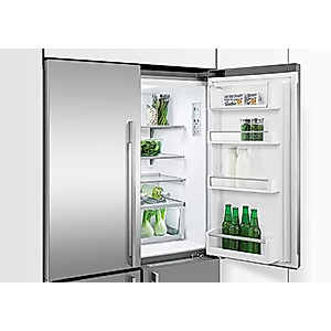 Fisher & Paykel Series 7 RF203QDUVX1 36 Inch Freestanding Counter Depth Quad Door Refrigerator Freezer with 18.9 Cu. Ft. Capacity, Ice Maker, Water Dispenser, Variable Temperature Zone, Touch Control