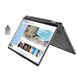 Lenovo 2022 Yoga 7i 14" 2.2K Touch 2-in-1 Laptop, Intel Evo Platform Core i5-1235U, 8GB RAM, 512GB PCIe SSD, Iris Xe Graphics, Backlit Keyboard, Fingerprint Reader, Win 11, Grey, 32GB USB Card